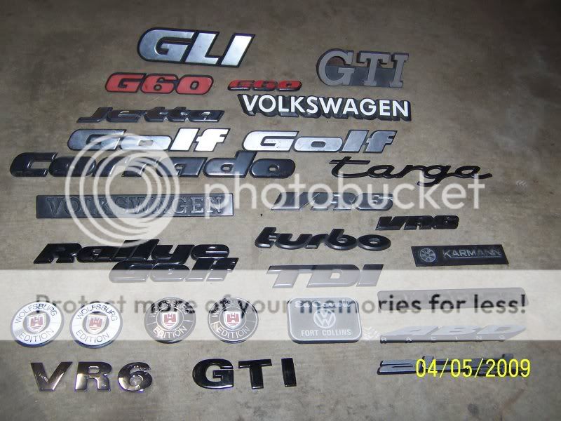Fs: misc vw badges | VW Vortex - Volkswagen Forum