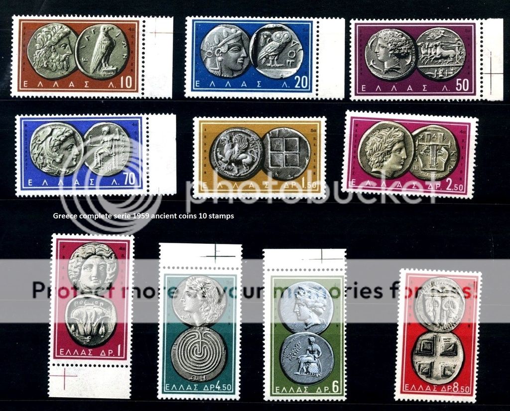 ancient greek coins on stamps — Collectors Universe