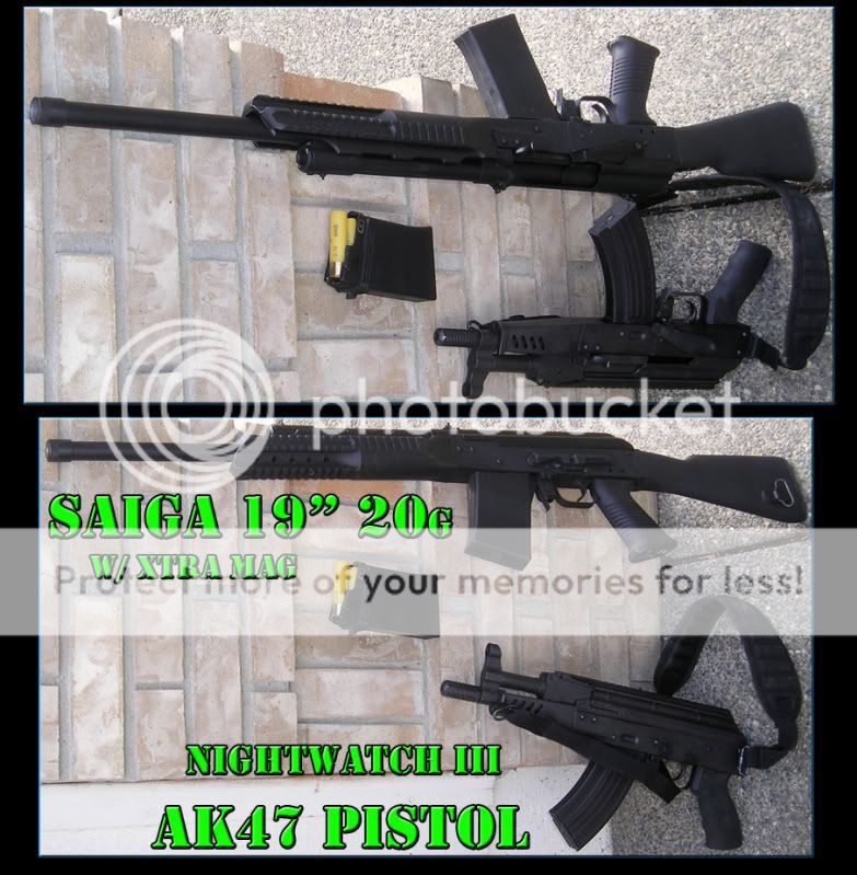 WTT Saiga 308 Conv., Saiga20g conv., & Custom AK47 Pistol for ...